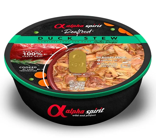Alpha Spirit Real Food – Натурална яхния за кучета с 97% патешко месо и ...
